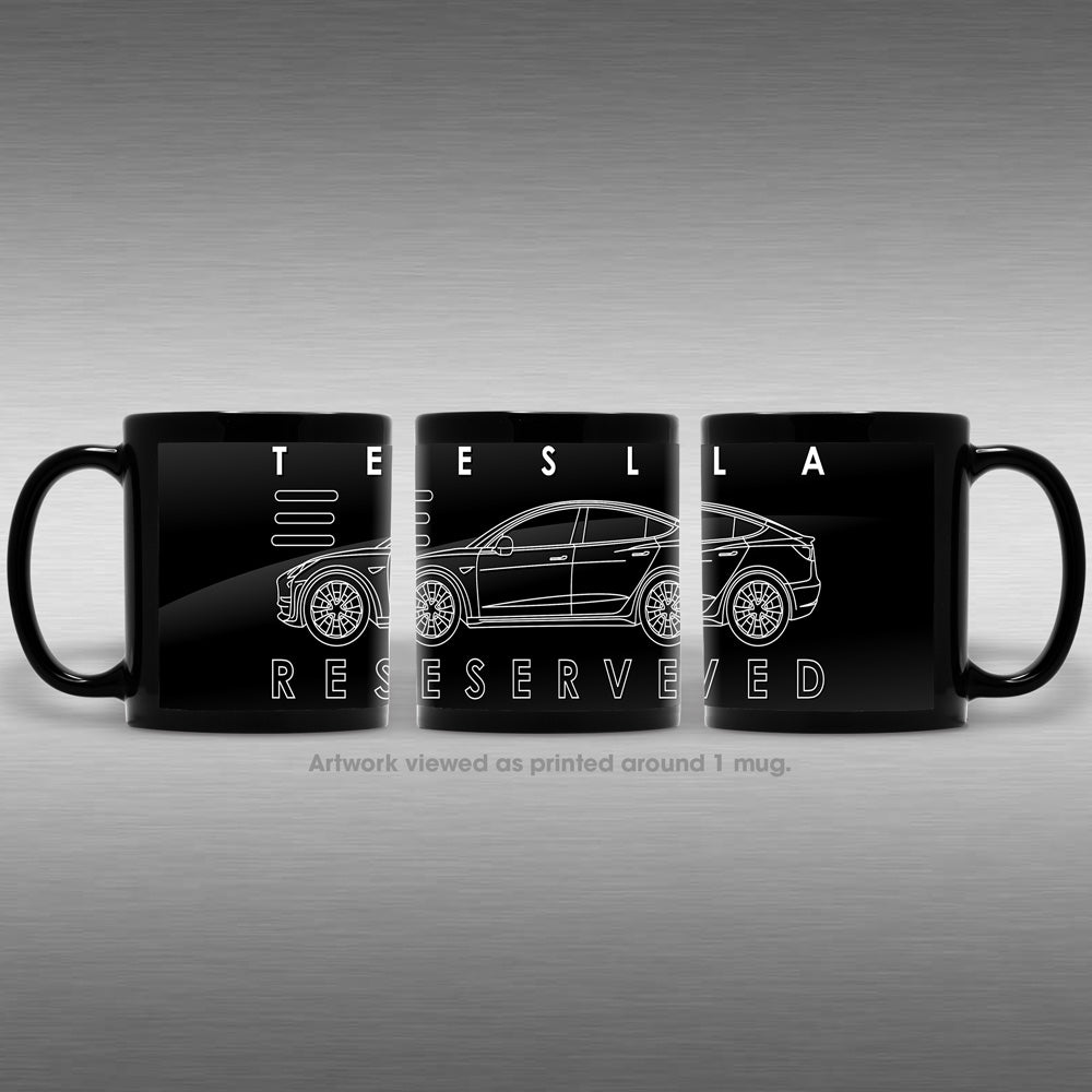 Tesla Model 3 Black Coffee Mug – TeslaPride